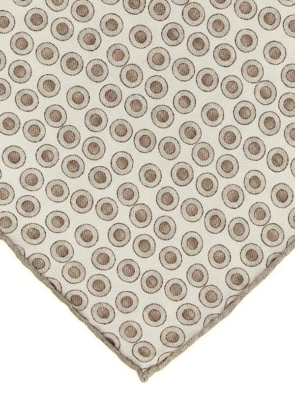 Brunello Cucinelli Polka Dot Pocket Clutch Bag - Cream