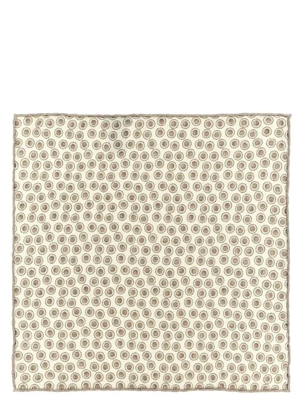 Brunello Cucinelli Polka Dot Pocket Clutch Bag - Cream