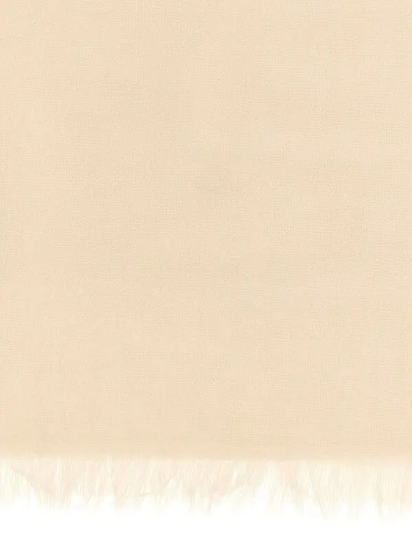 Brunello Cucinelli Silk Cashmere Scarf - Cream