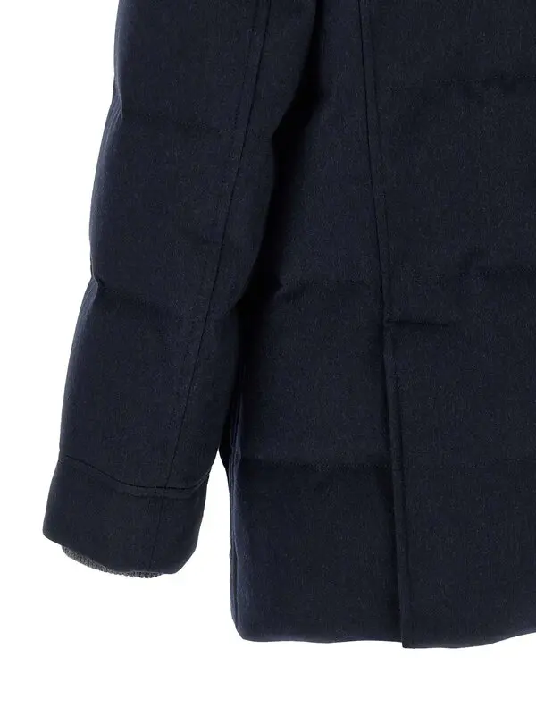 Brunello Cucinelli Wool Flannel Down Parka - Blue
