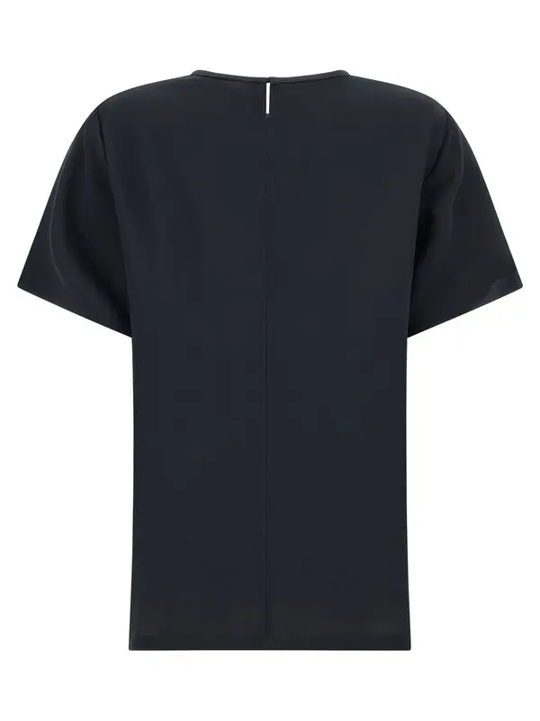 Max Mara Mxmpagano' Silk Crepe De Chine Blouse - Black