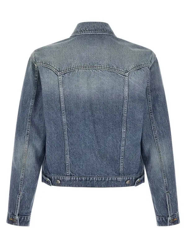 Versace Medusa Embellished Denim Jacket