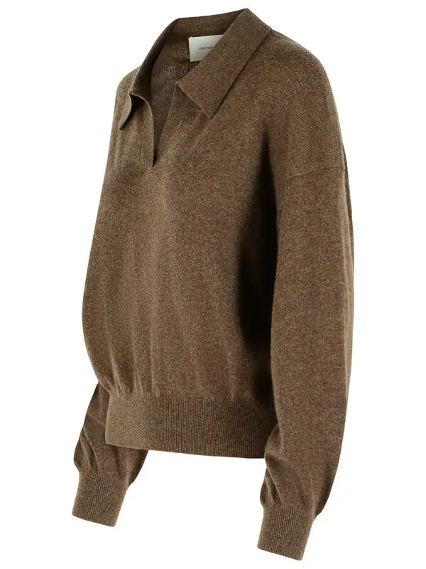 LISA YANG Katriel Dark Truffle Cashmere Sweater - Brown