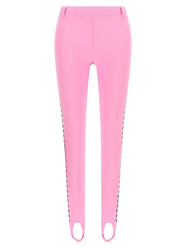 Moschino Leggings With Logo Detail - Pink