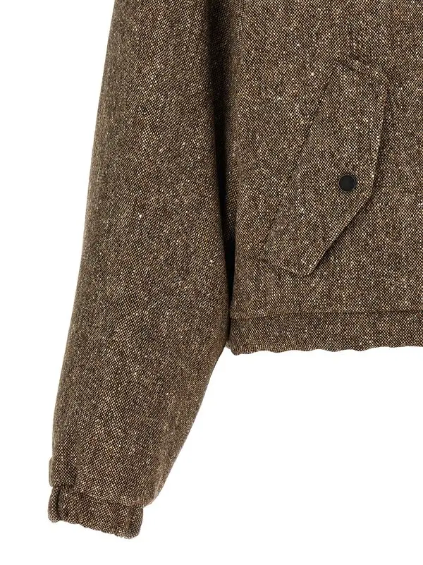 Brunello Cucinelli Donegal Tweed Down Jacket - Brown