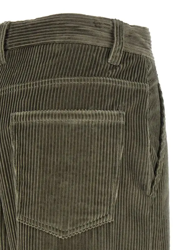 Brunello Cucinelli Corduroy Wide Leg Trousers - Green
