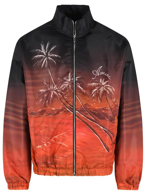 Amiri Palms Print Bomber Jacket - Orange