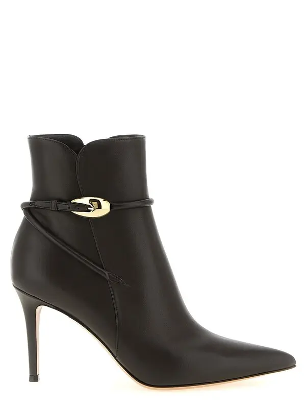 GIANVITO ROSSI Jungle Mamba Stiletto Ankle Boots - Brown