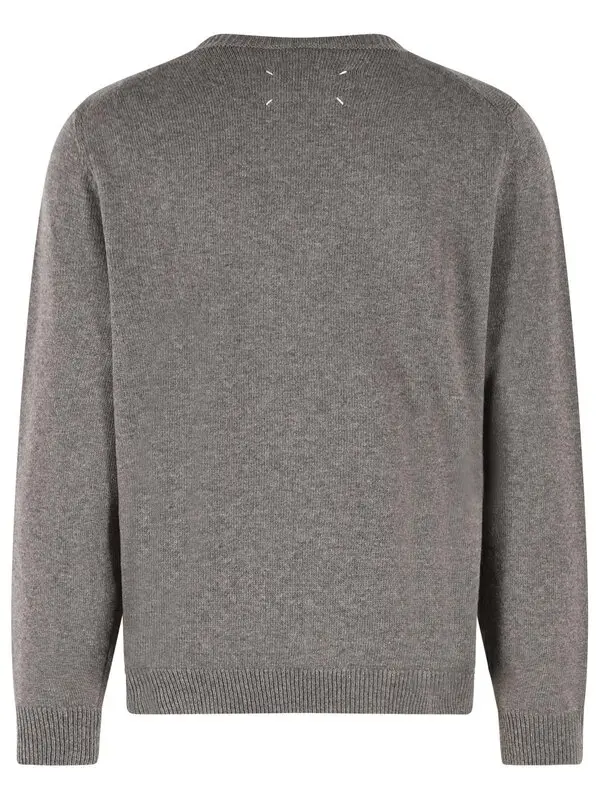 MAISON MARGIELA Knit Virgin Wool Sweater - Cream