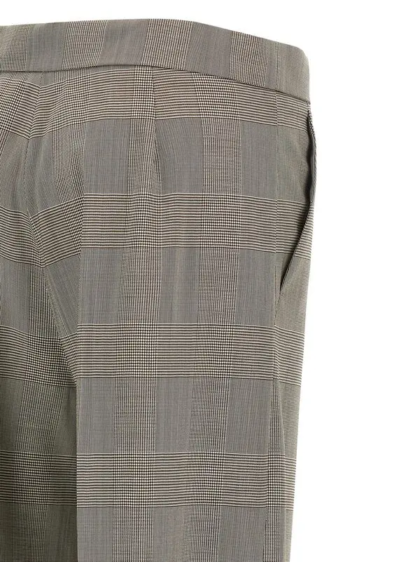 Max Mara Mxmnetto' Wool Wide-leg Trousers - Gray