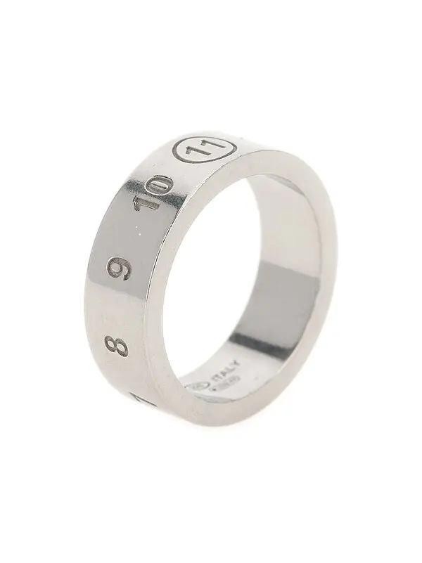 MAISON MARGIELA Numeric Engraved Band Ring - Silver