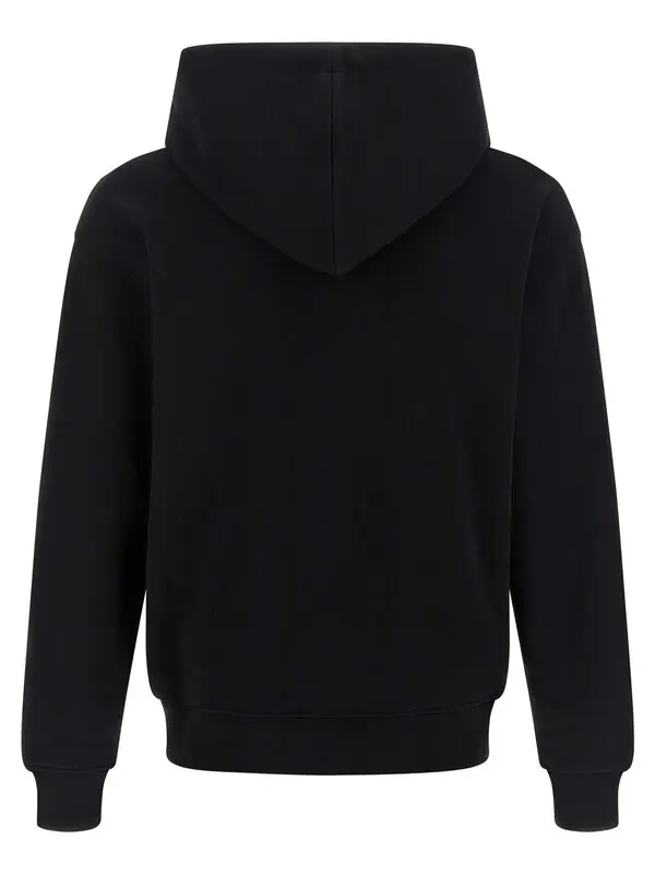 Moschino Goose" Graphic Print Cotton Hoodie - Black