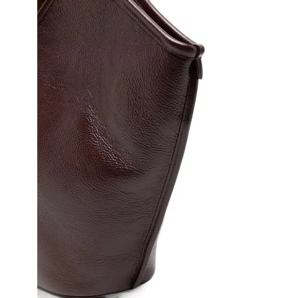 Hereu Burgundy Leather Tote Bag - Red