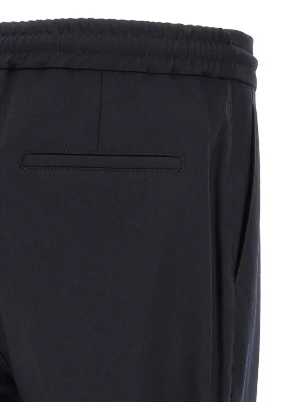 Brunello Cucinelli Wool Flannel Trousers - Blue