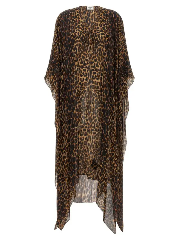 Saint Laurent Caftnao Animalier - Brown