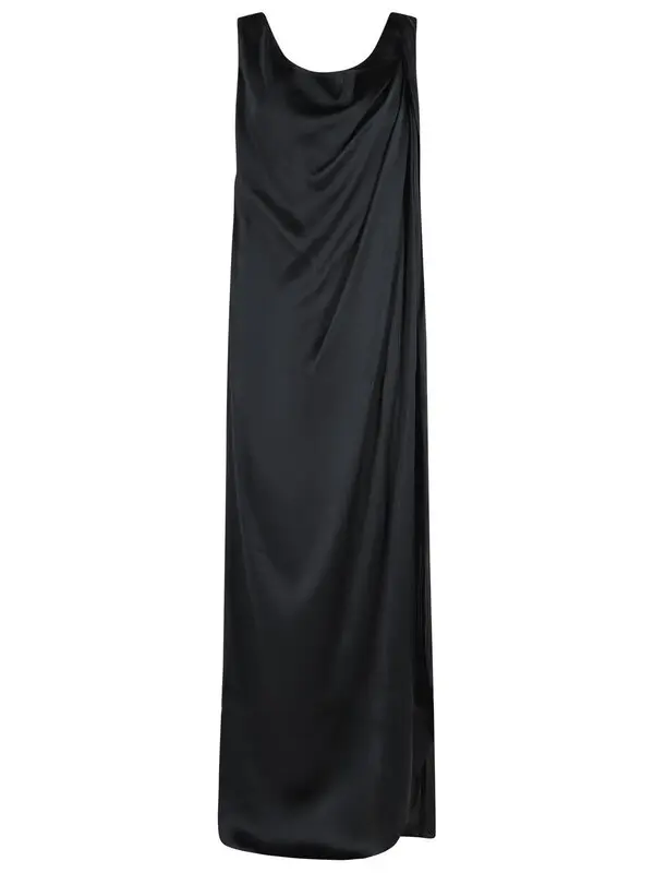 MAISON MARGIELA Silk Blend Maxi Dress - Black