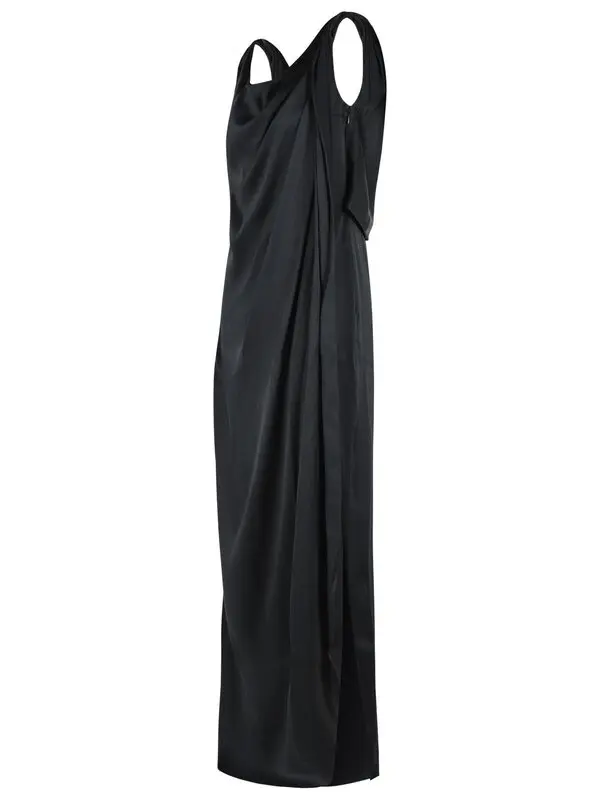 MAISON MARGIELA Silk Blend Maxi Dress - Black