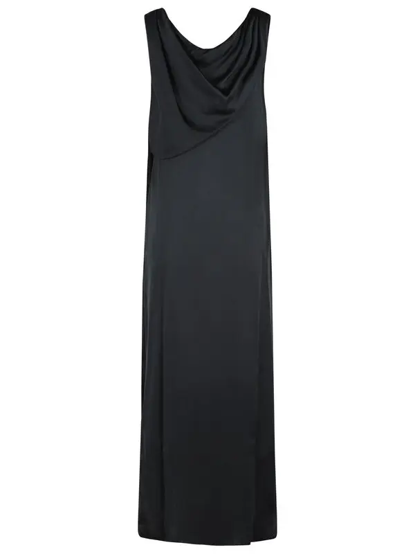 MAISON MARGIELA Silk Blend Maxi Dress - Black