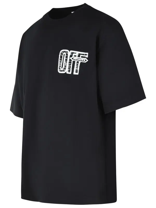 Off-White Motion Arrow' Cotton T-shirt - Black