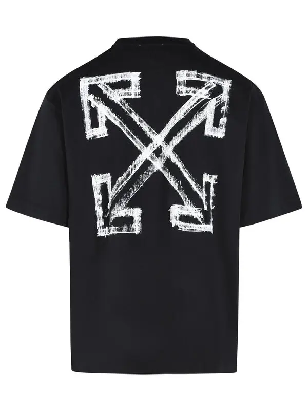 Off-White Motion Arrow' Cotton T-shirt - Black
