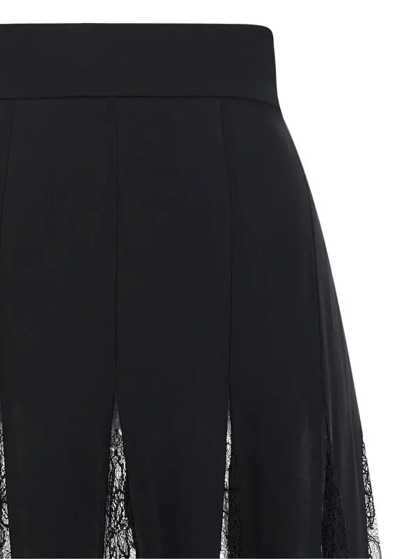 Dolce & Gabbana Charmeuse Skirt With Lace