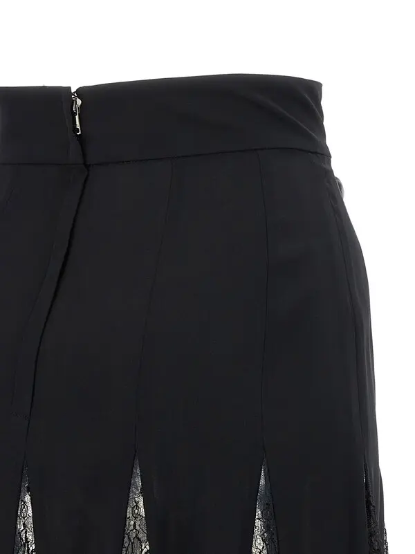 Dolce & Gabbana Charmeuse Skirt With Lace