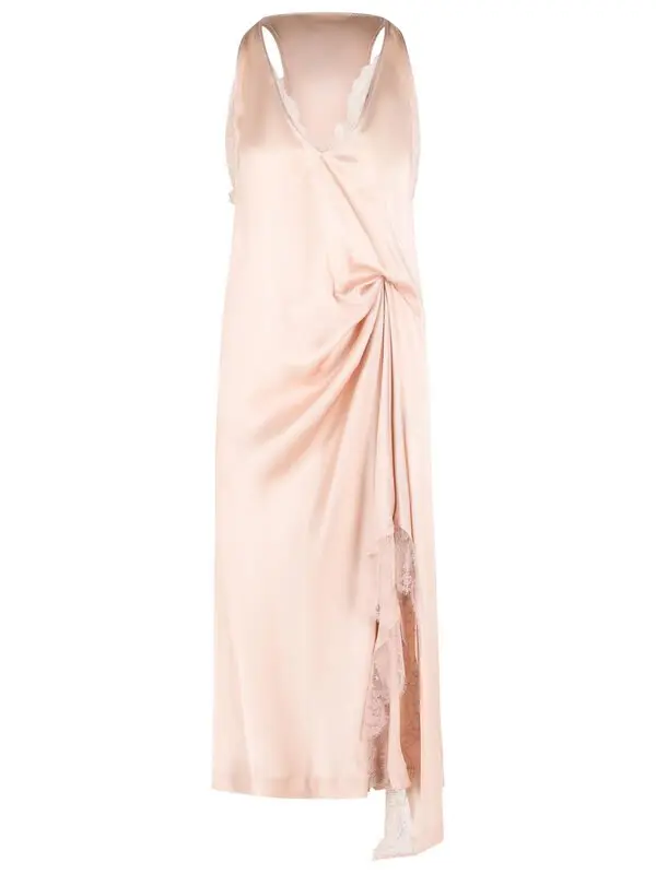 MAISON MARGIELA Silk Blend Midi Dress - Pink