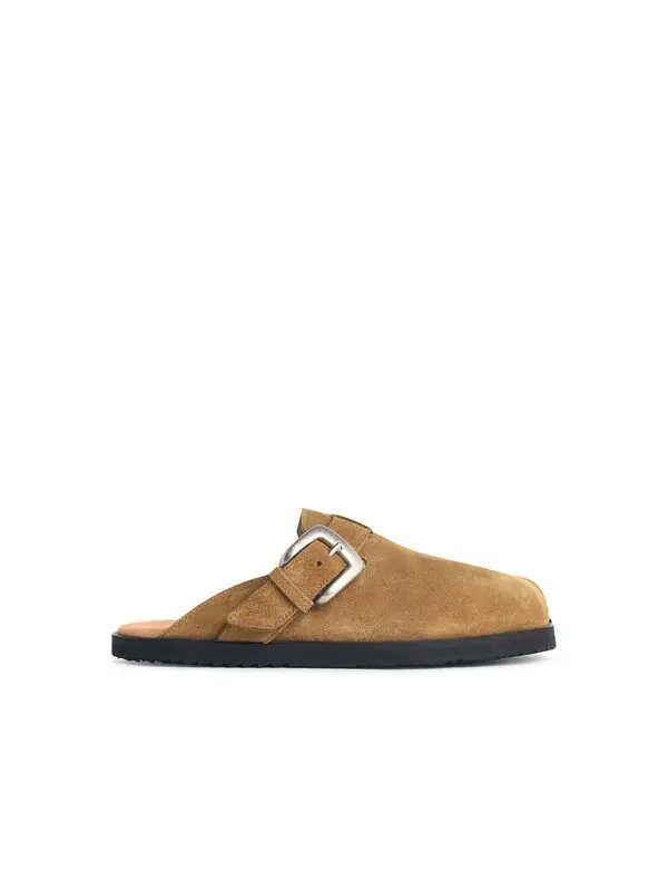 MAISON MARGIELA Tabi Suede Slippers - Cream