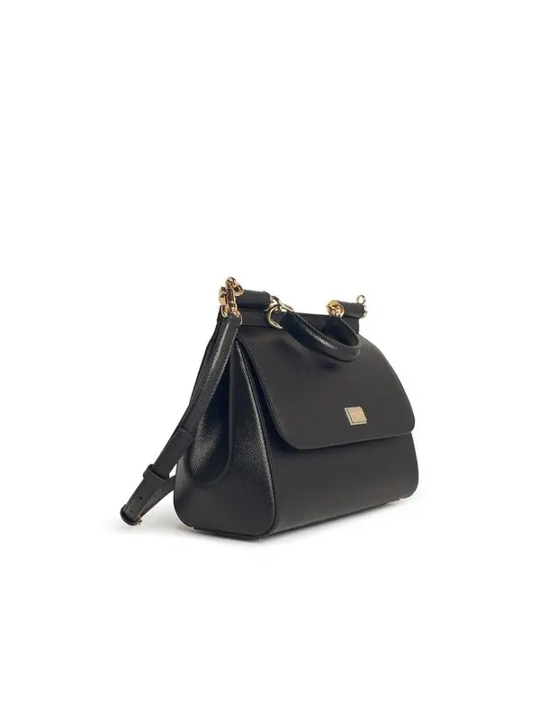 Dolce & Gabbana Large Sicily Leather Bag - Black