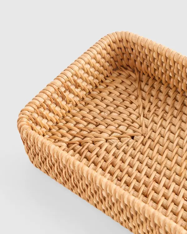 Quince Handwoven Rattan Bathroom Accessories Set