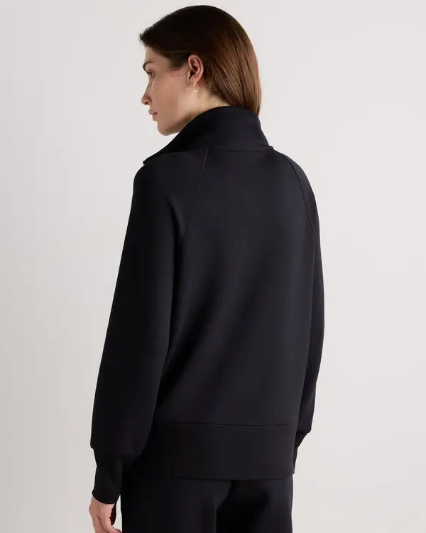 Quince Cloudcomfort Full-zip Sweatshirt - Black
