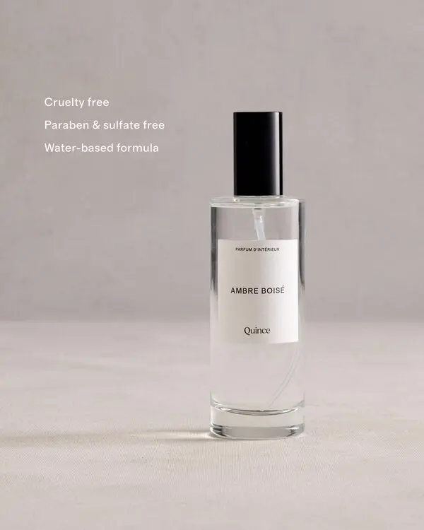 Quince Ambre Boisé Room Spray, Room Spray Formula