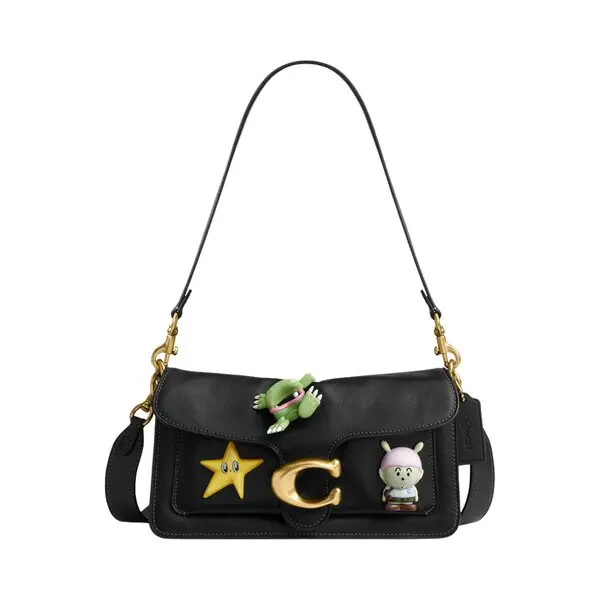 BRAIN DEAD X Coach Soft Tabby Shoulder Bag 26 With Vinyl Charms