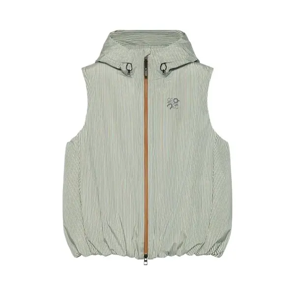 On X Loewe Puffer Vest 'beige/blue - Tan