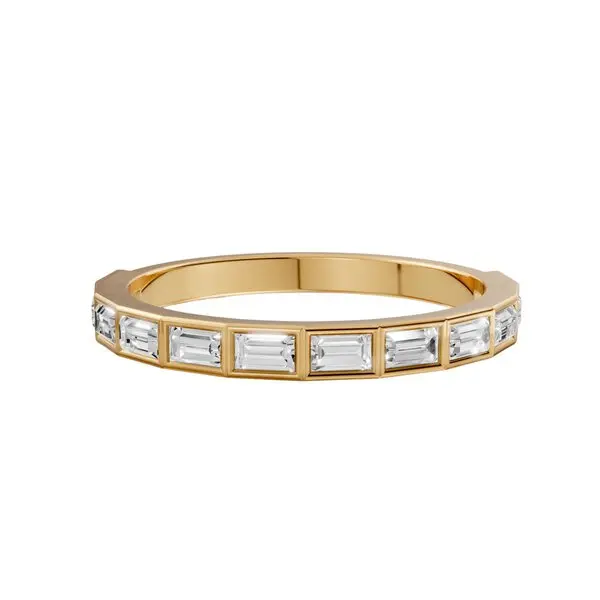 AYA FINE JEWELRY Baguette Lab Diamond Wedding Band - Yellow