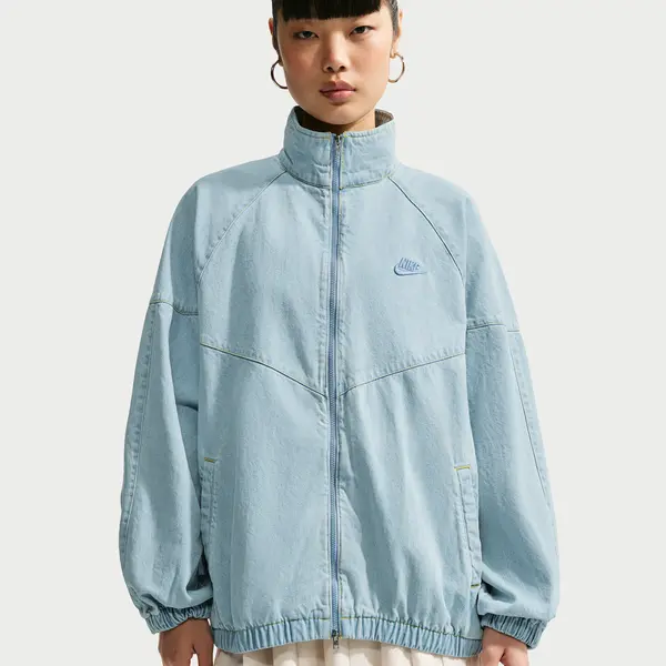 Nike Windrunner Oversized Denim Jacket - Blue