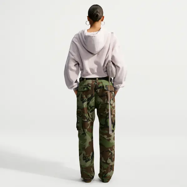 Nike Studio Fleece Oversized Cropped Full-zip Hoodie