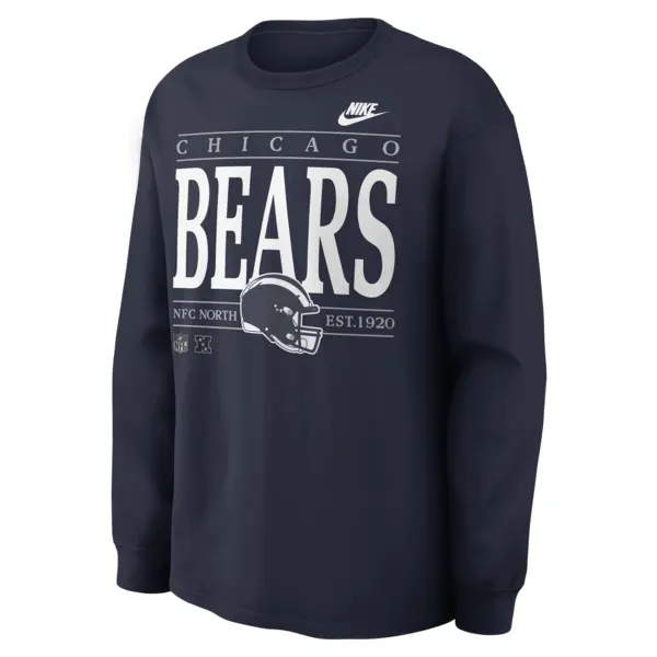 Nike Chicago Bears Rewind Max90 Nfl Long-sleeve T-shirt - Blue