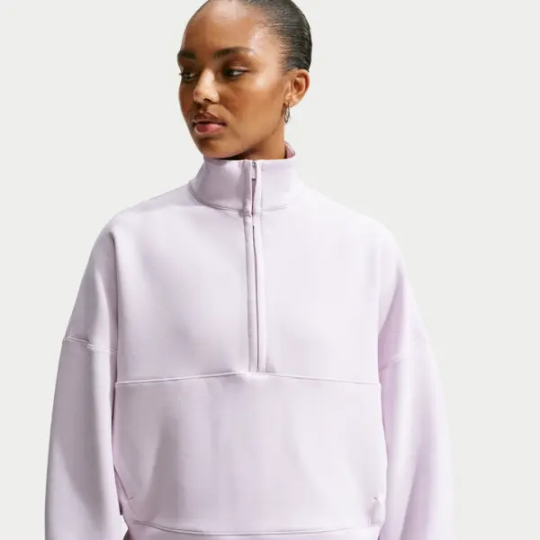Nike Dri-fit Oversized Half-zip Top - Purple