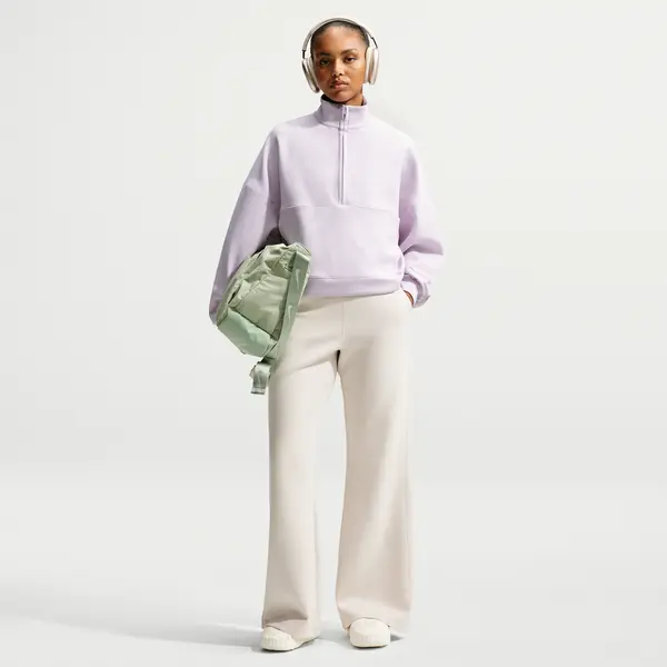 Nike Dri-fit Oversized Half-zip Top - Purple