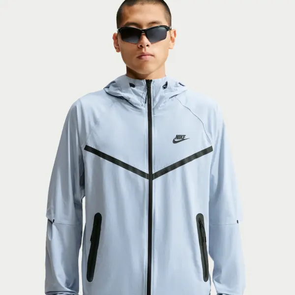 Nike Tech Dri-fit Woven Full-zip Windrunner Jacket - Blue
