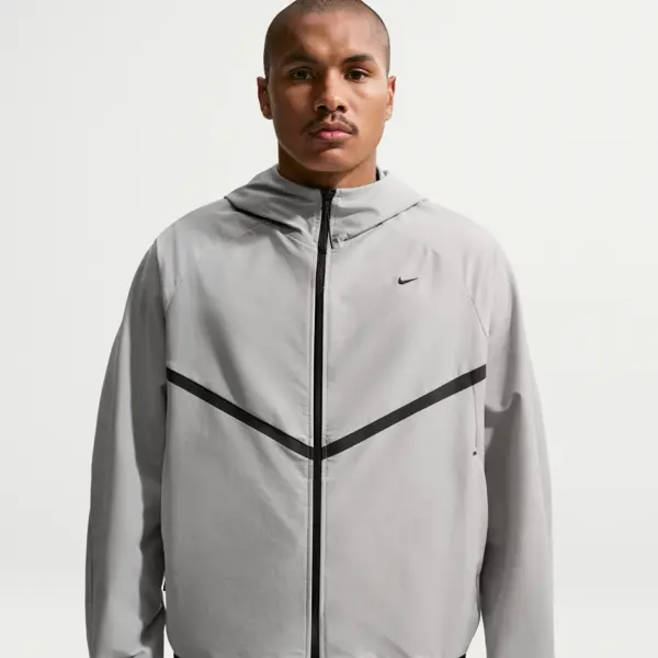 Nike Tech Shori Knit Full-zip Windrunner Jacket - Grey