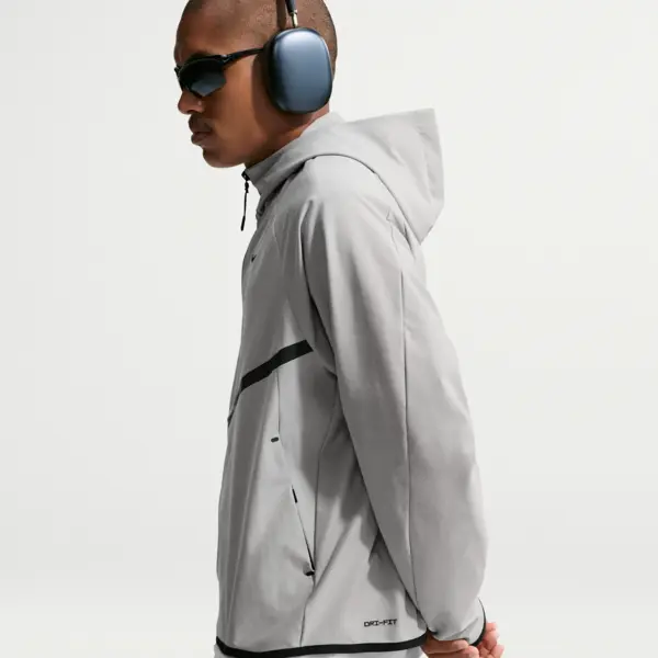 Nike Tech Shori Knit Full-zip Windrunner Jacket - Grey