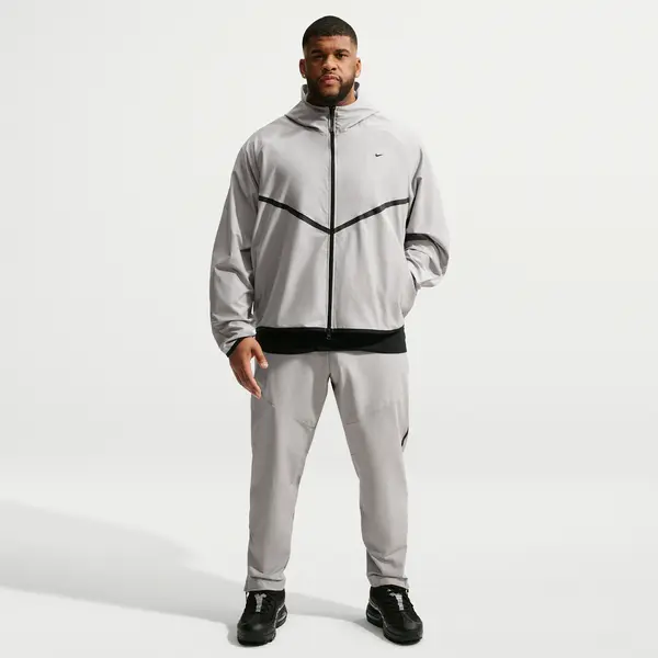 Nike Tech Shori Knit Full-zip Windrunner Jacket - Grey