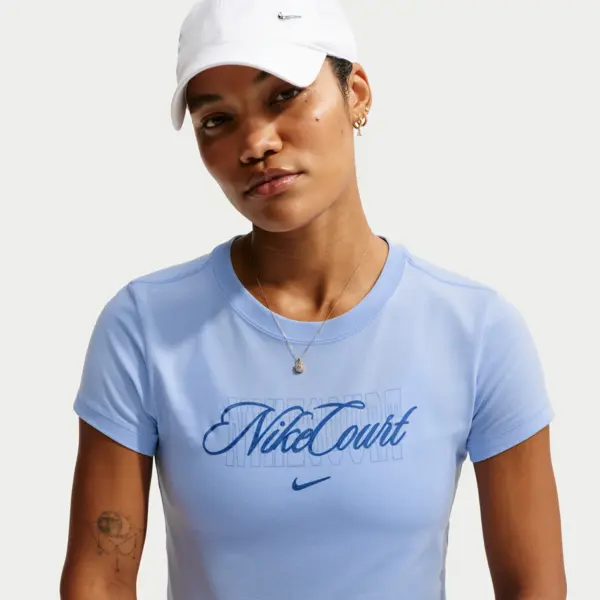 Nike Nikecourt Heritage Short-sleeve Tennis T-shirt - Blue