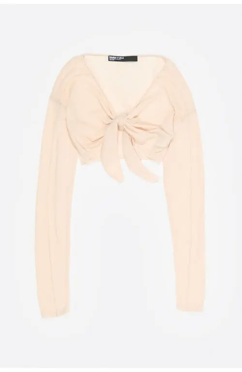Bimba Y Lola Short Knot Ribbed Cardigan