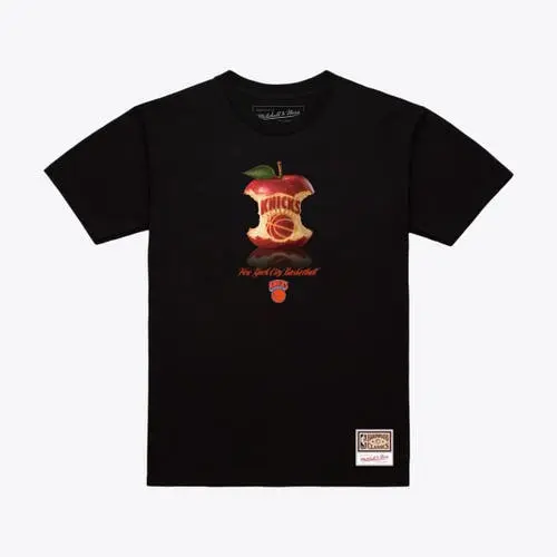 Mitchell & Ness New York Knicks Court Apple T-shirt - Black