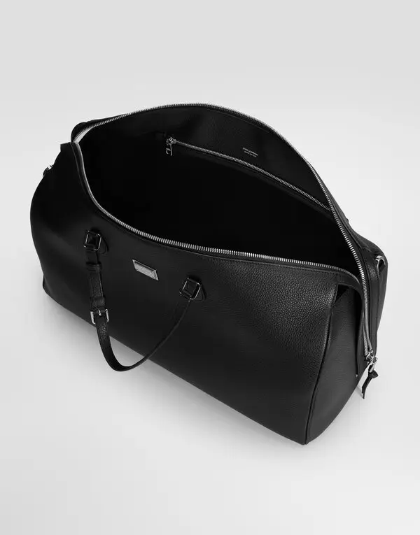 Dolce & Gabbana Vittoria Travel Bag In Calfskin - Black
