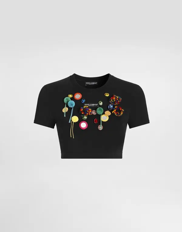 Dolce & Gabbana Jersey T-shirt With Appliqu