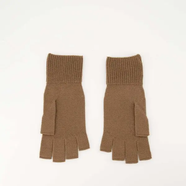 COURREGES Courrèges Logo Embroidered Ribbed Fingerless Gloves